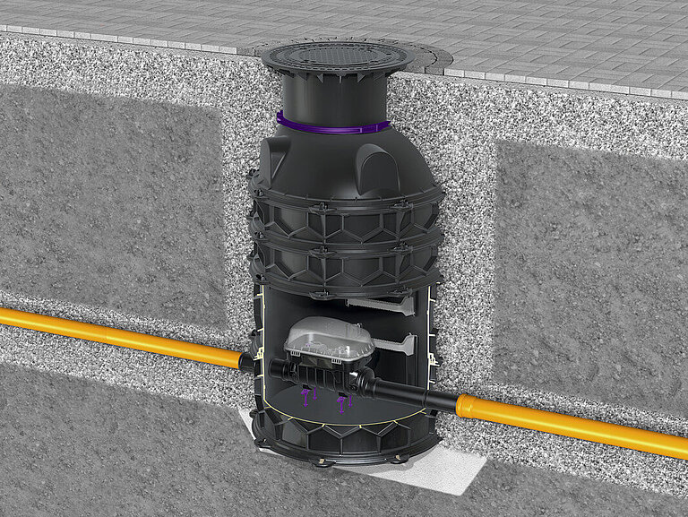 Modular backwater chamber - KESSEL - mastering water