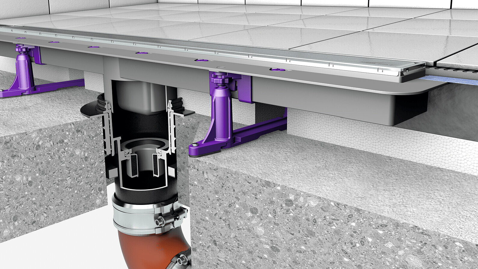 Linearis Comfort shower channel - KESSEL - mastering water
