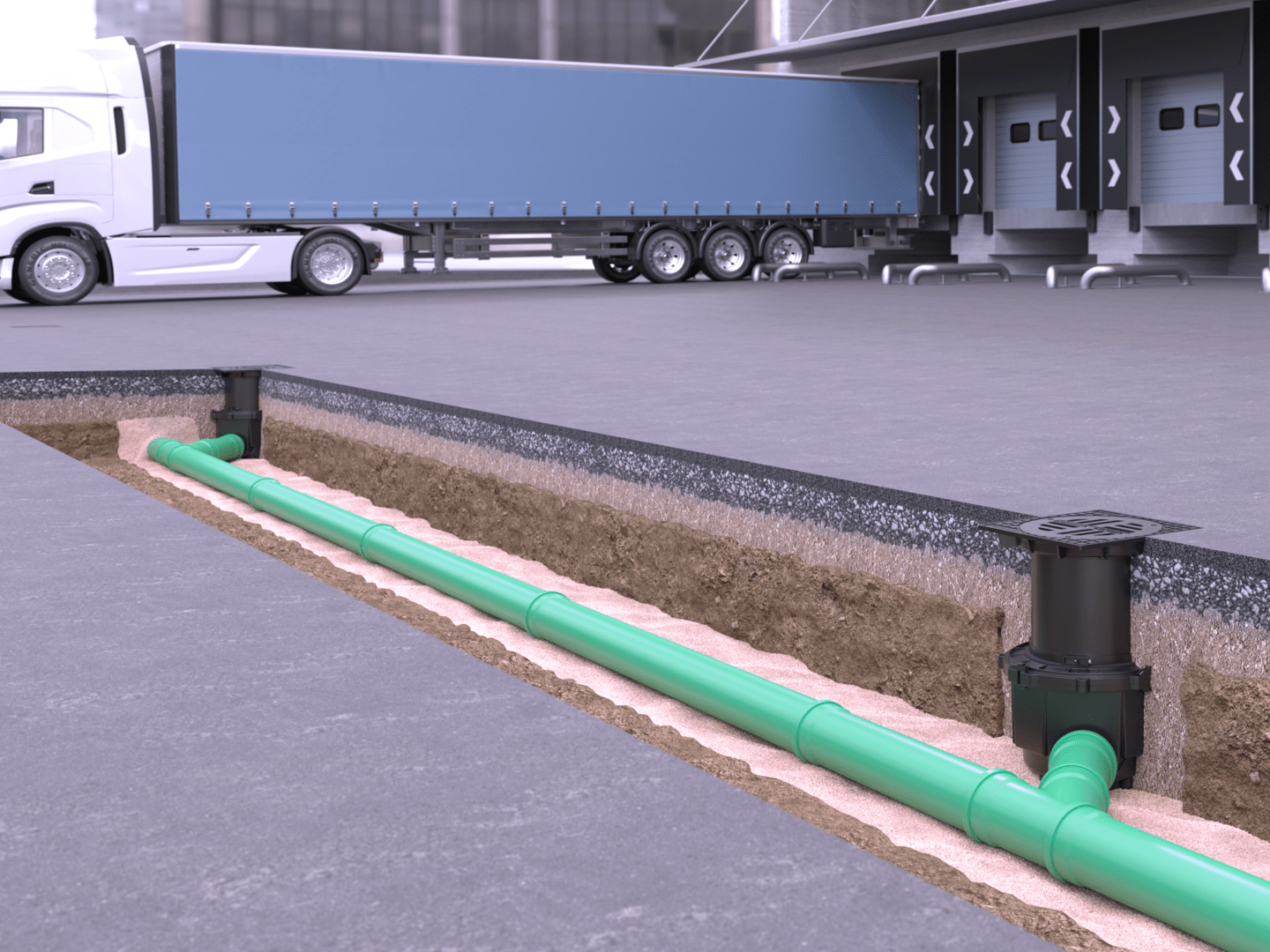 Ecoguss 200 yard drain - KESSEL - mastering water
