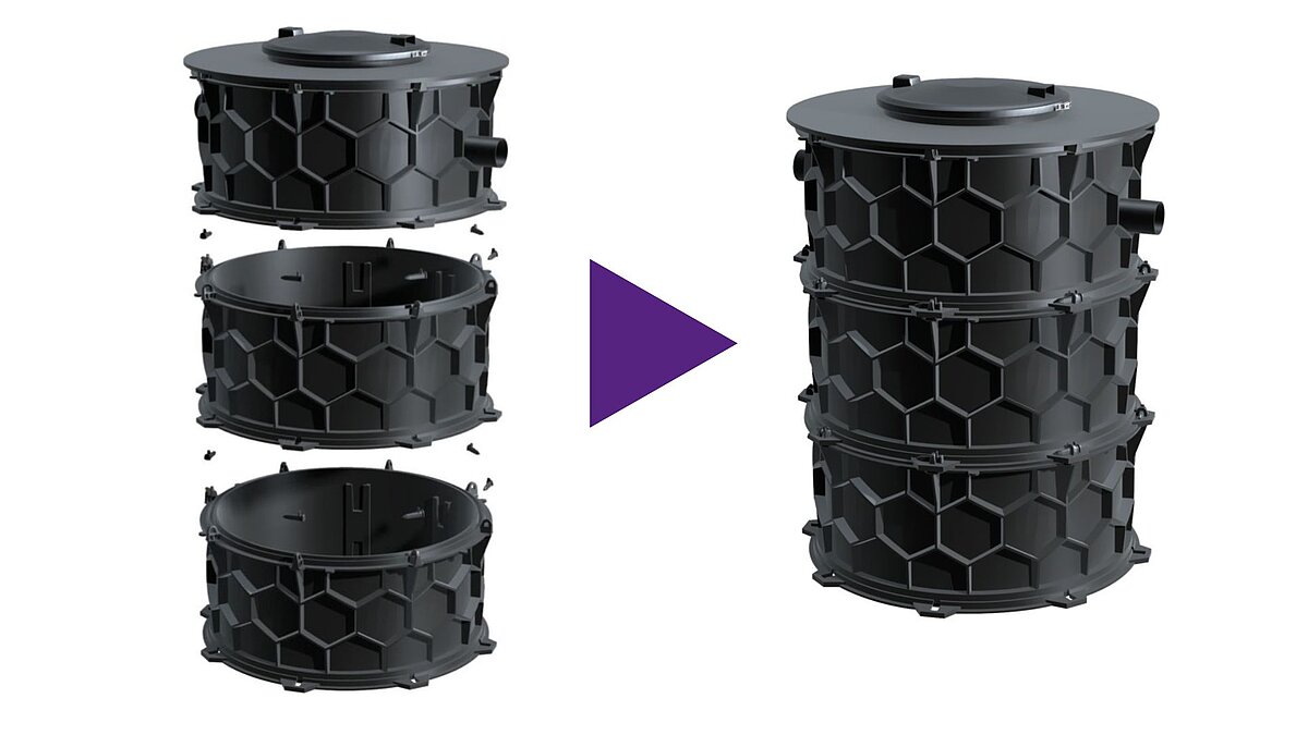 EasyClean free Modular grease separator - KESSEL - mastering water