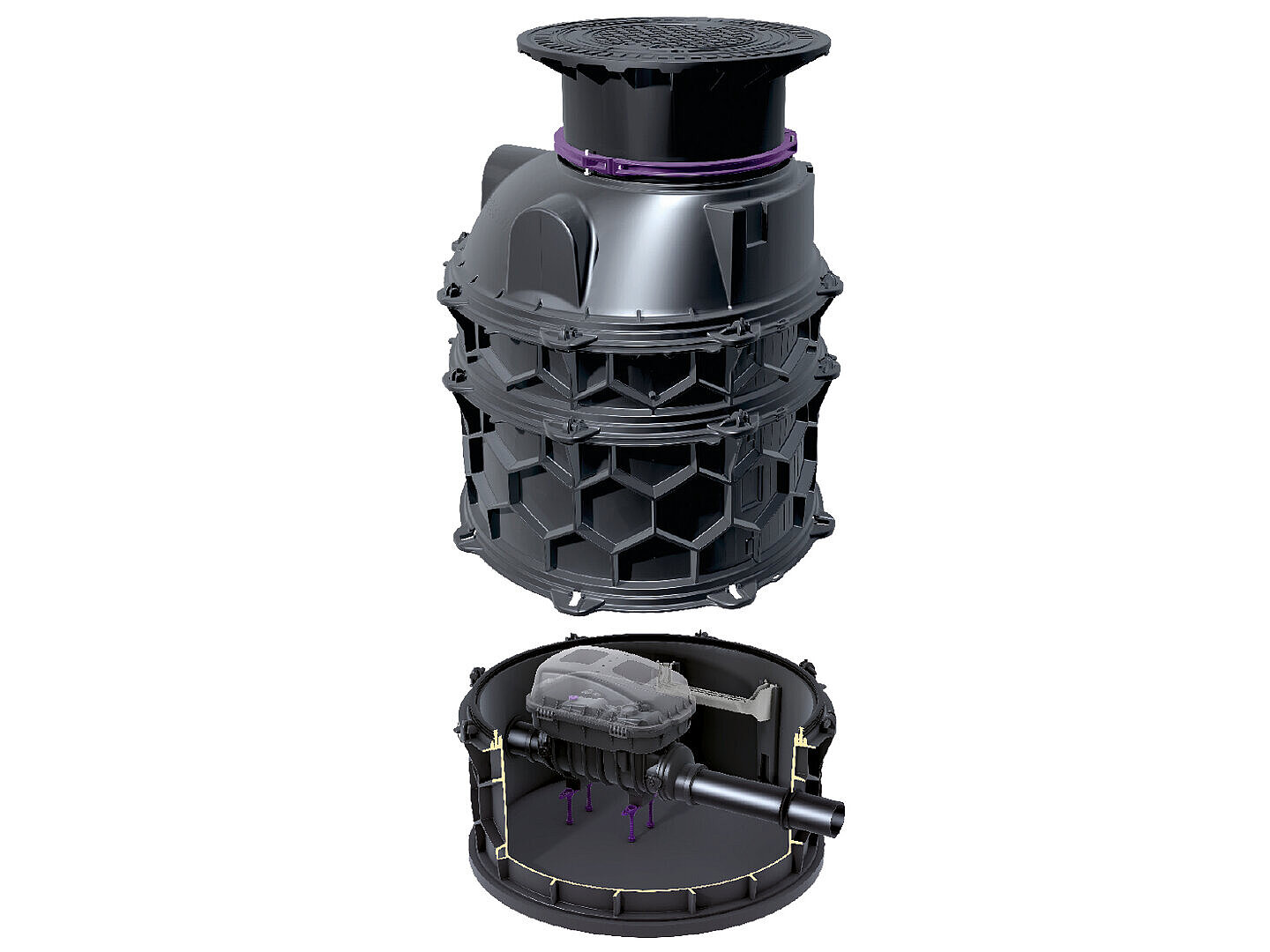 Modular backwater chamber - KESSEL - mastering water