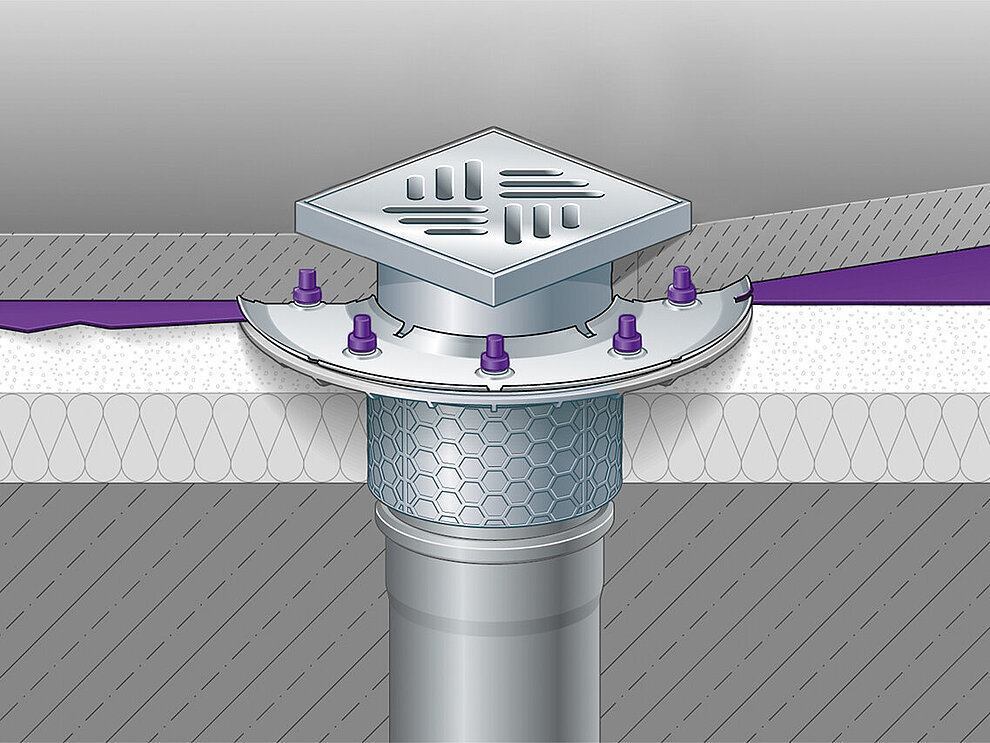 Waterproofing drains using a membrane - KESSEL - mastering water