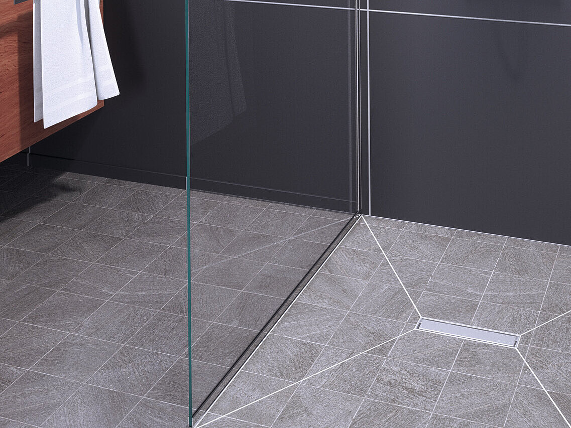 Linearis Compact shower channel - KESSEL - mastering water