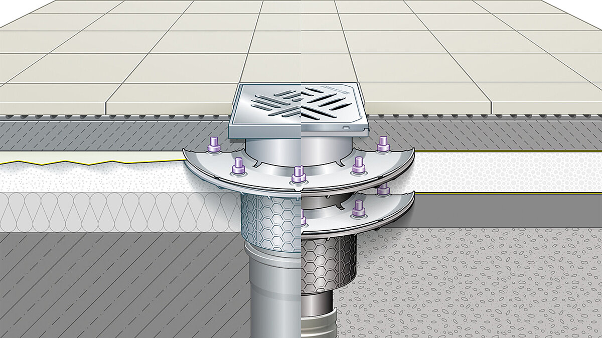 Waterproofing drains using a membrane - KESSEL - mastering water