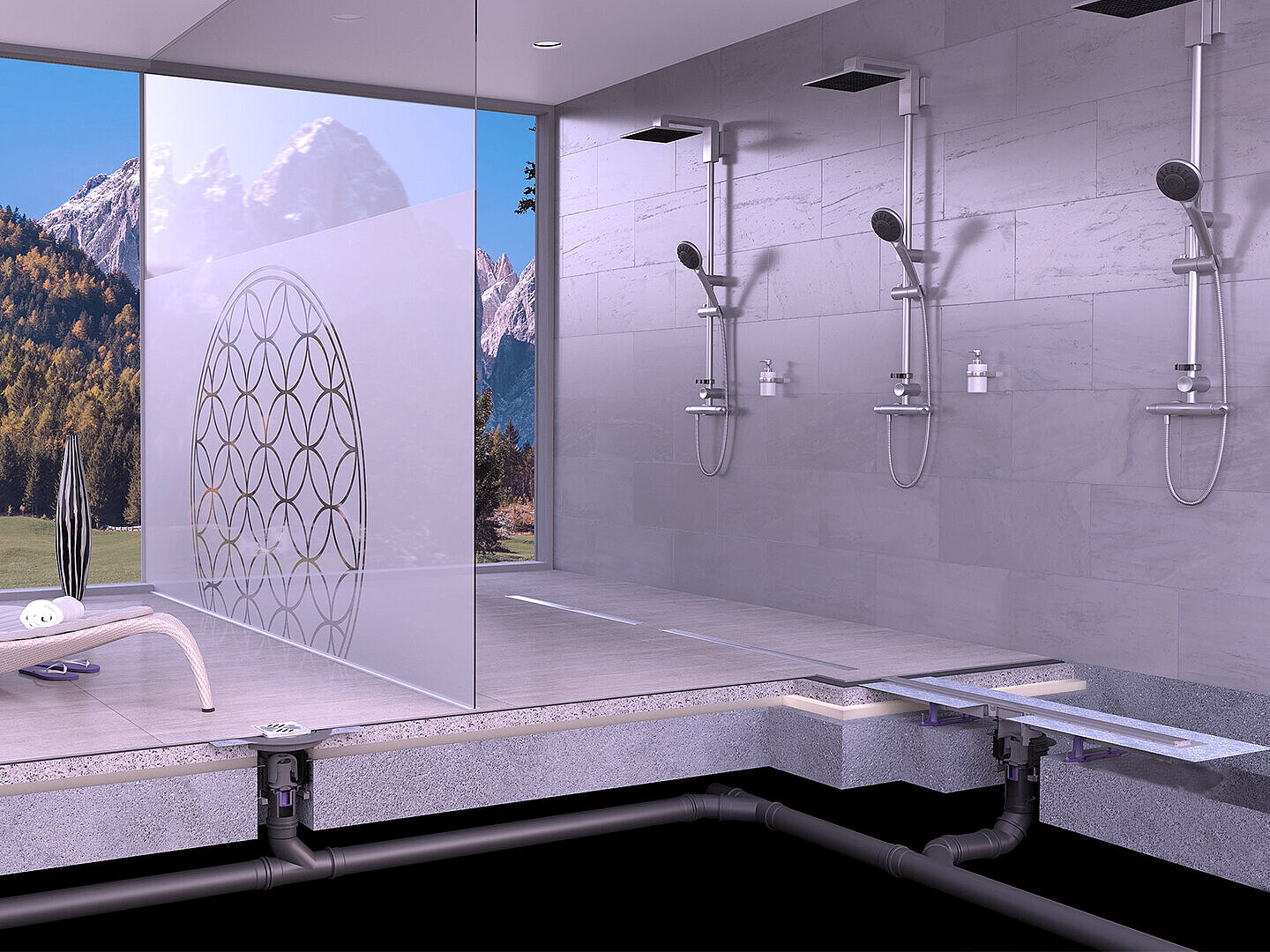 Linearis Comfort shower channel - KESSEL - mastering water