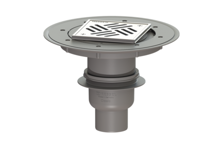 Variofix Classic bathroom drain DN 70, vert., Slotted grating, L 15 ...